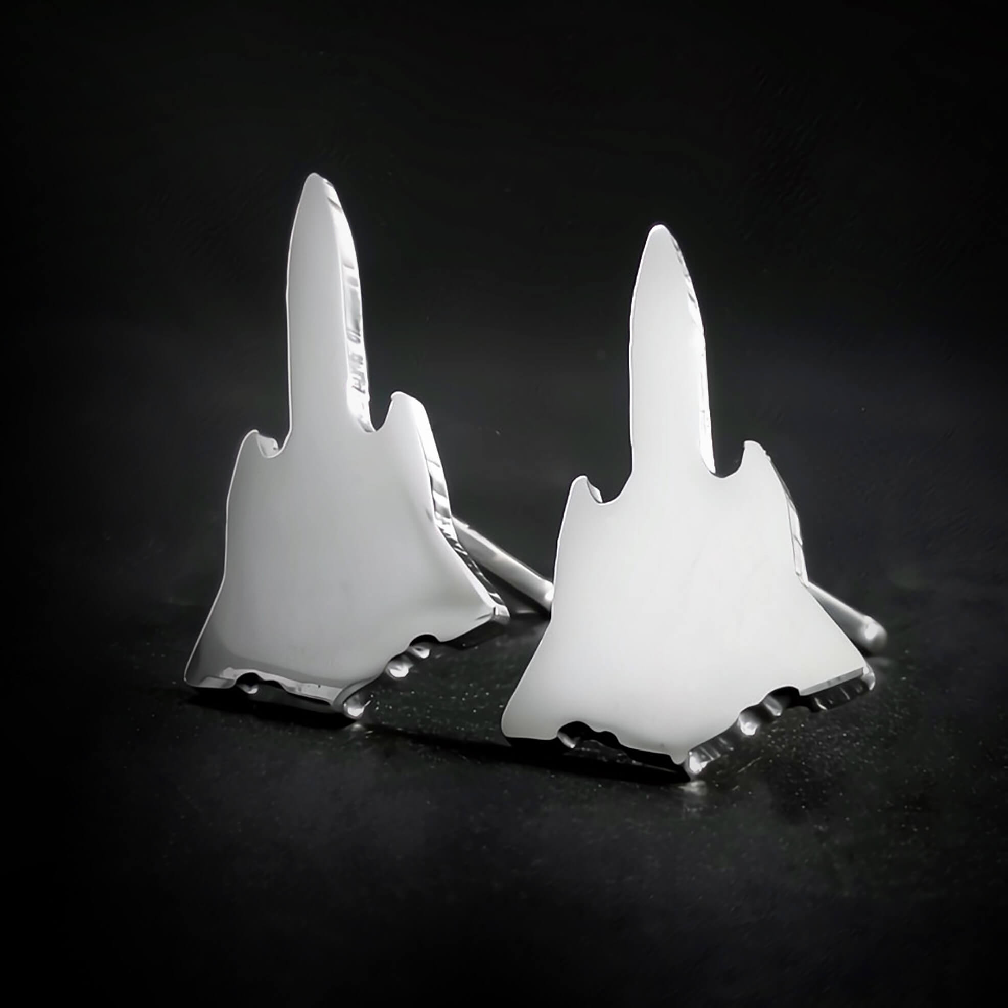 SR-71 Blackbird Military Jet Fighter Stud Earrings